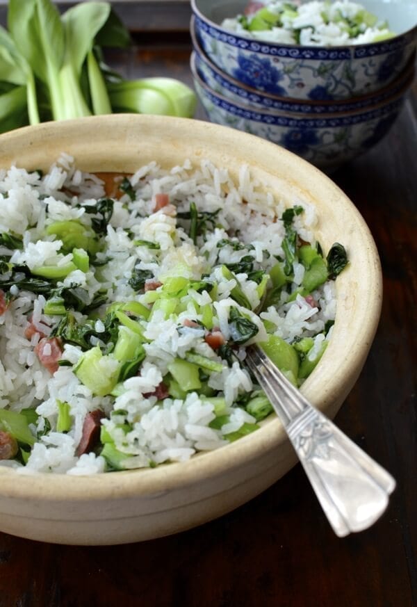 Shanghai Cai Fan Rice With Salted Pork And Greens The Woks Of Life Shanghai Cai Fan Rice With Salted Pork And Greens The Woks Of Life