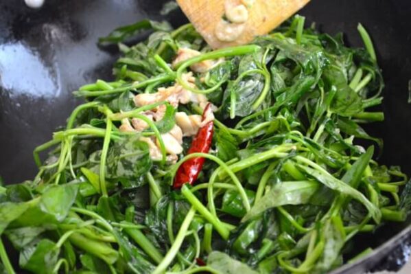 Stir Fried Water Spinach with Fermented Tofu - The Woks of Life