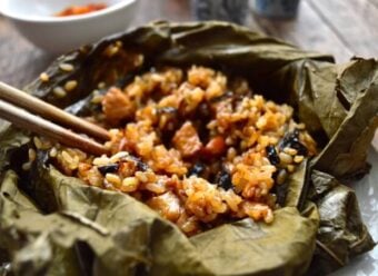 Dim Sum Sticky Rice Lotus Leaf Wraps (Lo Mai Gai) - The Woks of Life