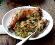 Roast Chicken on Wild Mushroom Sticky Rice "Risotto" - The Woks of Life