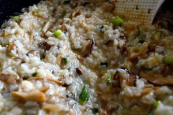 Roast Chicken on Wild Mushroom Sticky Rice "Risotto" - The Woks of Life