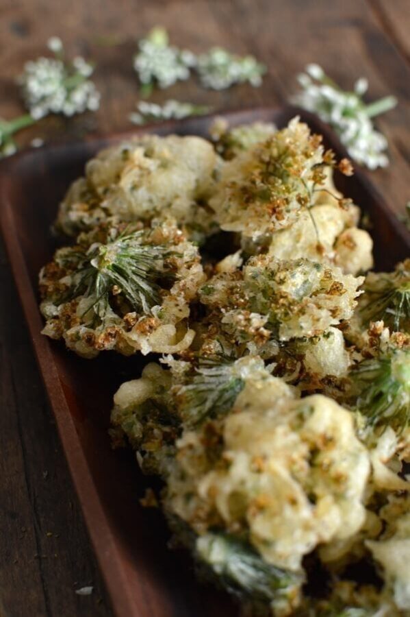 Chive Flower Japanese Tempura Recipe - The Woks of Life