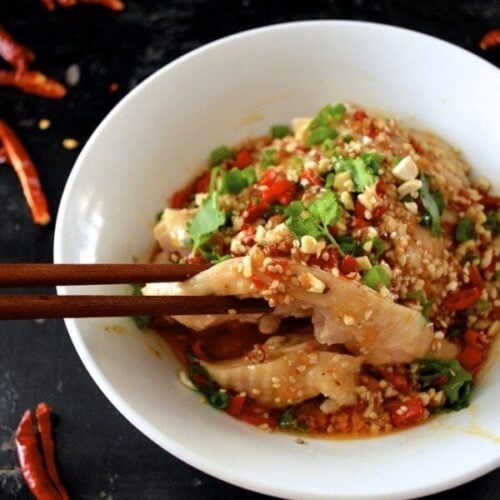 Drool-worthy Sichuan Chicken in Chili Oil Sauce (Kou Shui Ji) - The ...