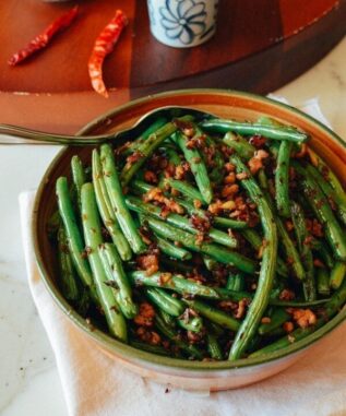 Gan Bian Si Ji Dou: Sichuan Dry Fried String Beans - The Woks of Life