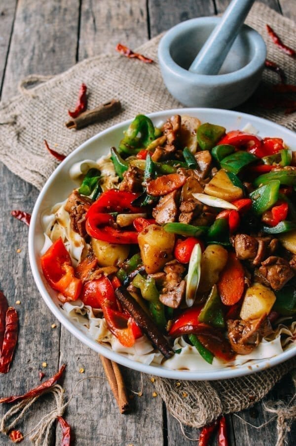 Big Plate Chicken (Chinese Da Pan Ji) with Noodles-image