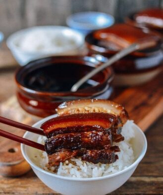 Cantonese Braised Pork Belly with Arrowhead Root - The Woks of Life