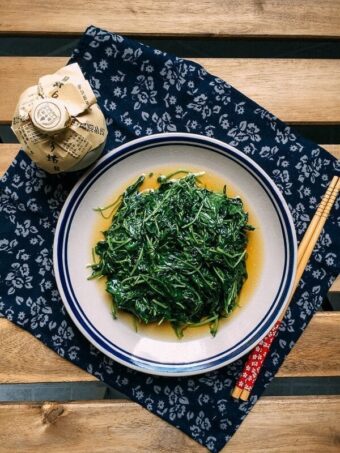 Sautéed Edible Clover (Caotou, 草头) - The Woks of Life