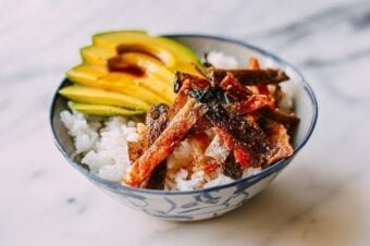 Crispy Salmon Skin Rice Bowls - The Woks of Life