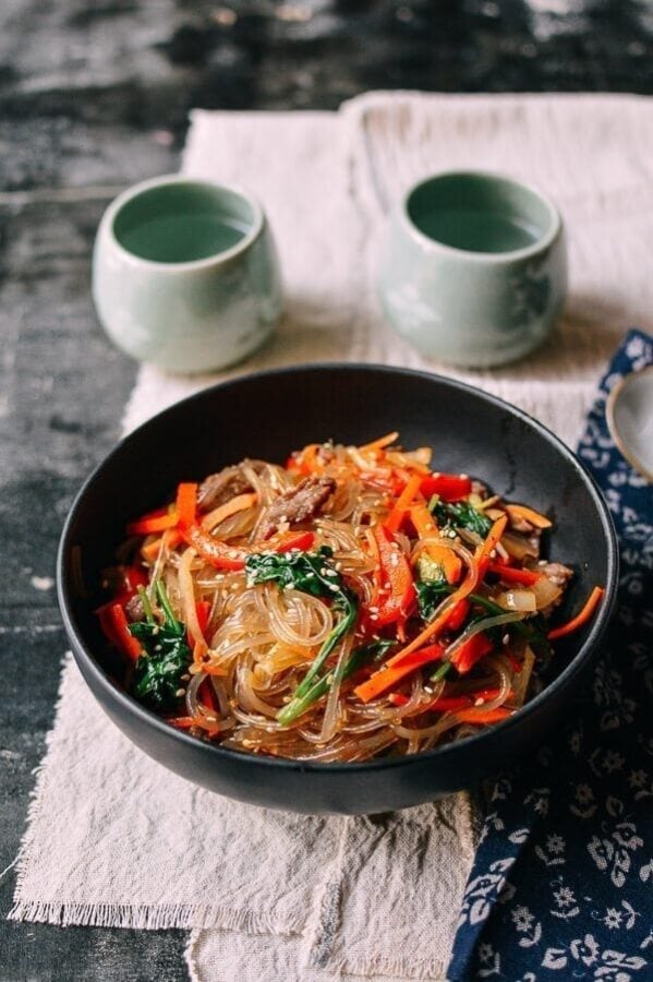 Japchae: Korean Glass Noodle Stir Fry (Gluten-free) - The Woks of Life