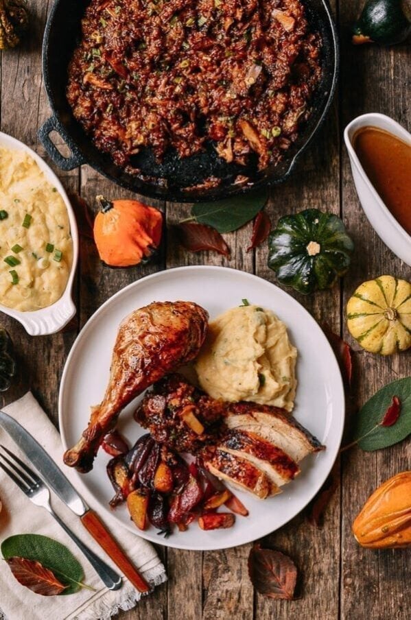Five Spice Roast Turkey with Giblet Onion Gravy - The Woks of Life