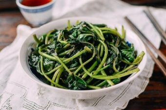 Yam Leaves, Stir-Fried Sweet Potato Leaves - The Woks of Life