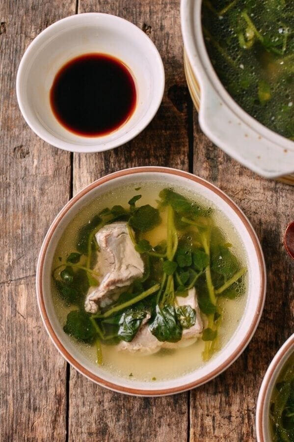 Chinese Watercress Soup with Pork Ribs (Sai Yeung Choy Tong)