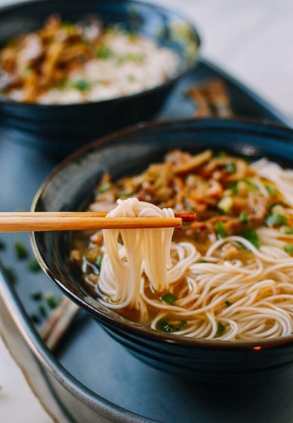 Zha Cai Rousi Mian - A Classic Chinese Noodle Soup - The Woks of Life