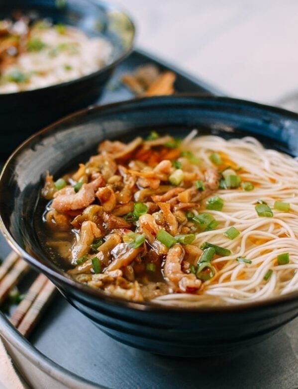 Zha Cai Rousi Mian - A Classic Chinese Noodle Soup - The Woks of Life