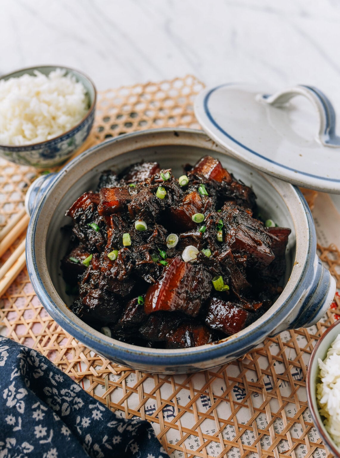 Braised Pork Belly with Meigan Cai (梅干菜焖肉) - The Woks of Life