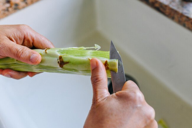 Celtuce Salad with Scallion Oil - The Woks of Life