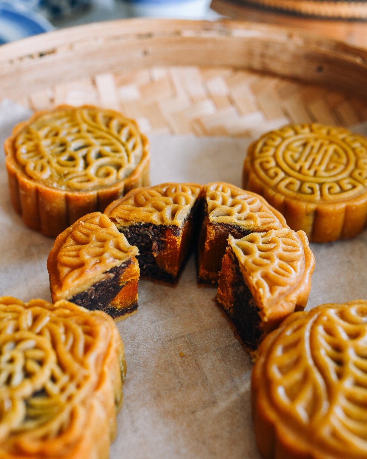 Classic Mooncakes With Red Bean Paste The Woks Of Life Classic Mooncakes With Red Bean Paste The Woks Of Life
