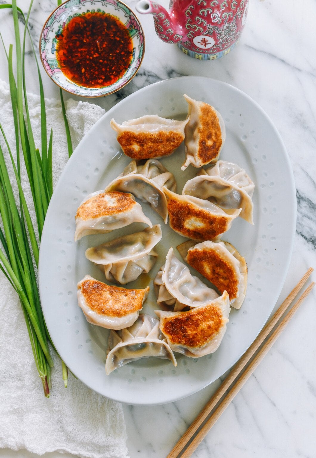 Pork and Chive Dumplings - The Woks of Life