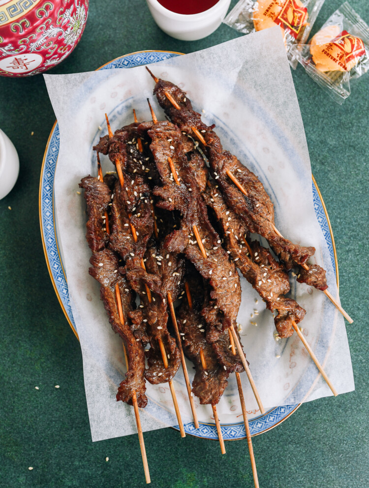 Chinese Beef on a Stick (Beef Skewers) - The Woks of Life